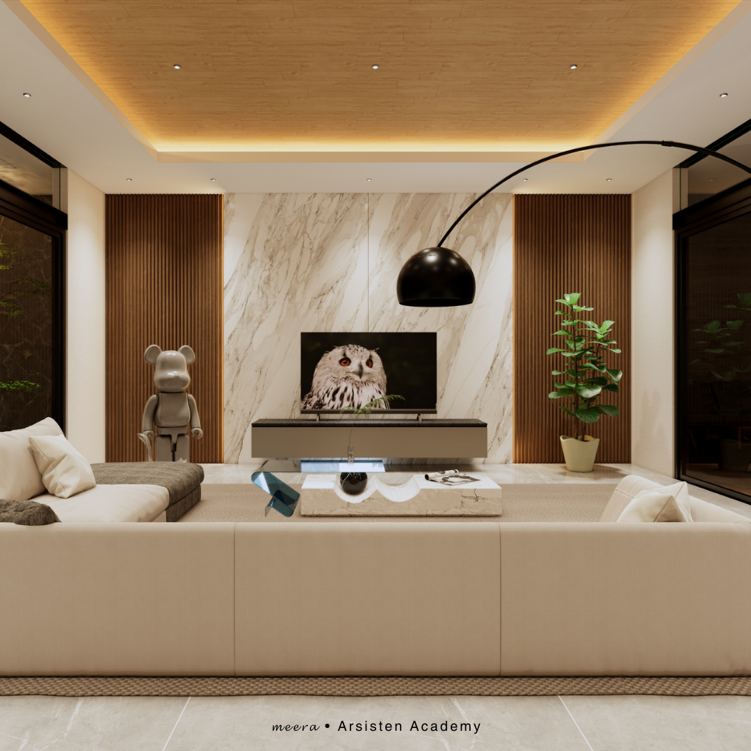 Desain Interior Ruang Keluarga Gaya Modern Kontemporer - Arsisten Desain Interior Ruang Keluarga Gaya Modern Kontemporer - Arsisten