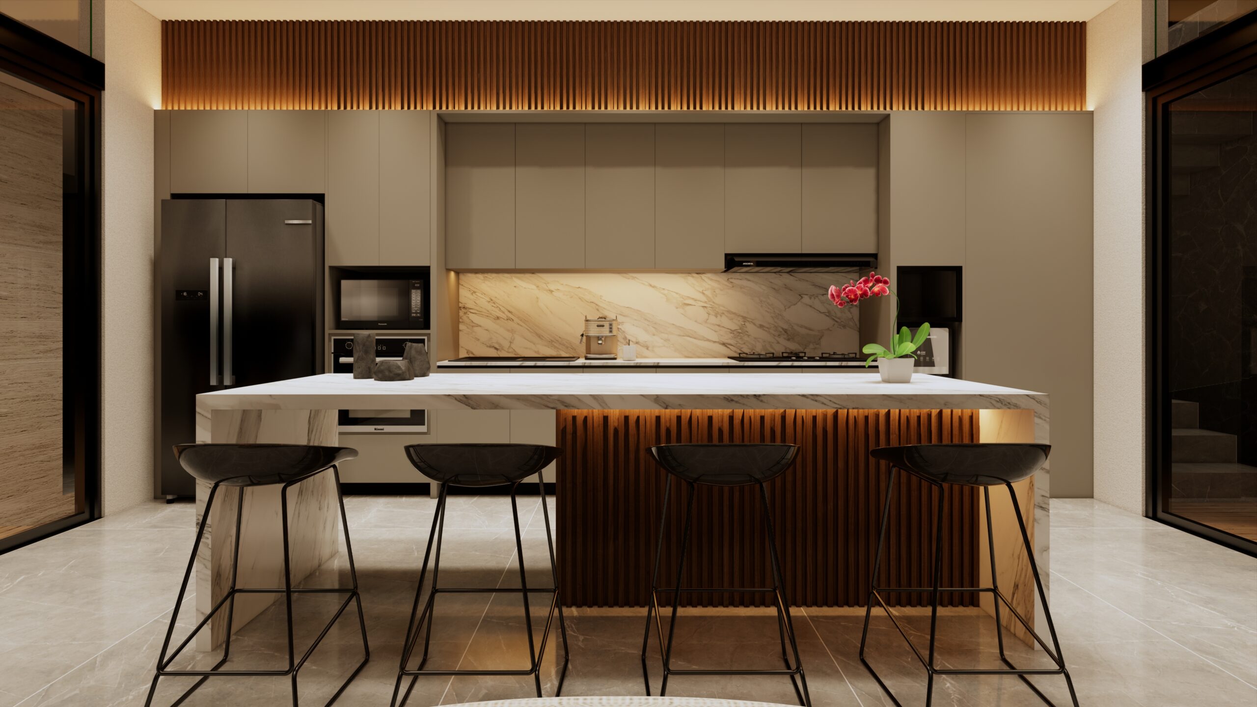 Desain Dapur dan Ruang Makan Gaya Modern Kontemporer - Arsisten