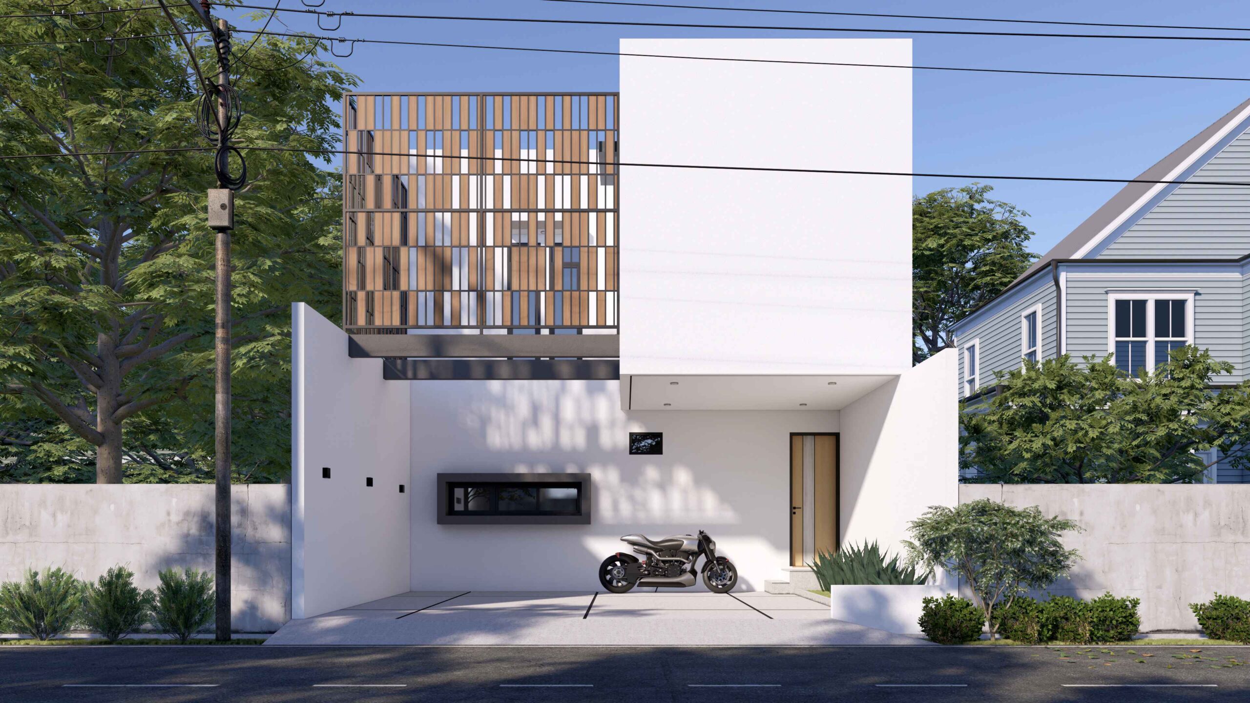 Exterior Interior Render Minimalist House Design - Arsisten